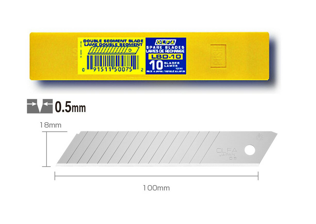 日本 OLFA 大型美工刀片 LBD-10 (10入) | 聯盟文具直營店 | 樂天市場Rakuten