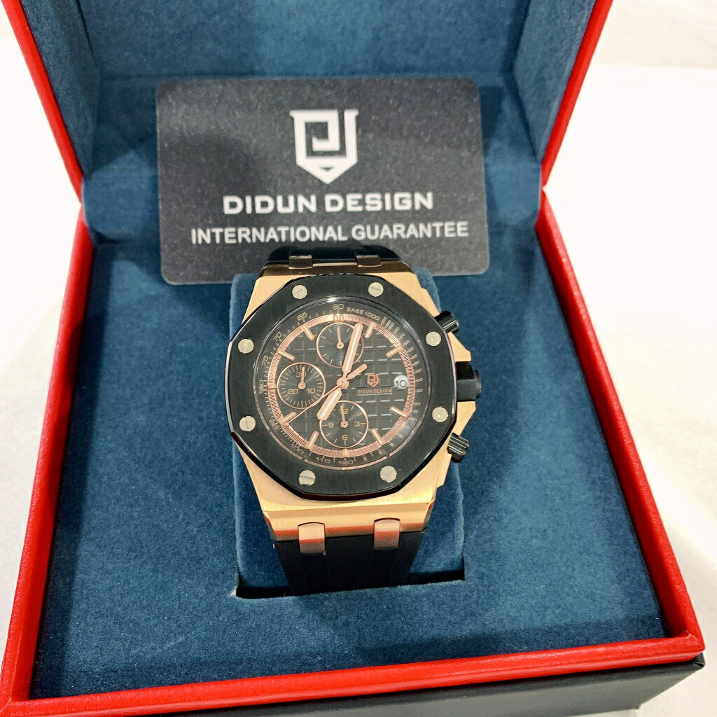 (6色可選)(Little bee小蜜蜂精品) DIDUN 迪頓 石英款 真三眼計時橡膠錶 | Little bee小蜜蜂精品 | 樂天市場Rakuten