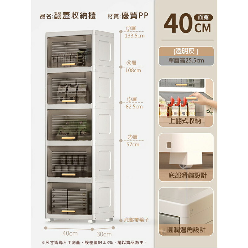 【AOTTO】40面寬翻蓋附輪五層收納櫃(抽屜櫃 置物櫃) | AOTTO創意家居 | 樂天市場Rakuten