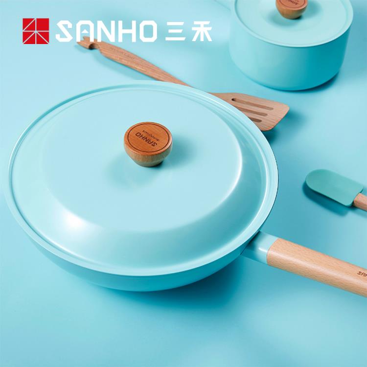 炒鍋 SANHO三禾 平底鍋 不粘鍋 健康不沾鍋單柄 清炒鍋加厚家用煎鍋電磁爐專用燃氣罩適用炒菜鍋具 | 三木優選 | 樂天市場Rakuten