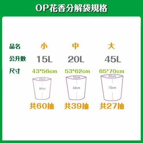 OP 花香清潔袋 分解袋 垃圾袋-小15L/中20L/大45L(英國梨小蒼蘭/薰衣草/檸檬)【愛買】 | 愛買線上購物直營店 | 樂天市場Rakuten