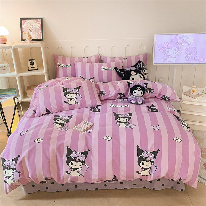 【正版三麗鷗】庫洛米四件套 兒童四件套 學生四件套 床品四件套 被套床單 純棉全棉 春夏透氣 宿舍單人床 卡通動漫 | 滿天星百貨 | 樂天 ...