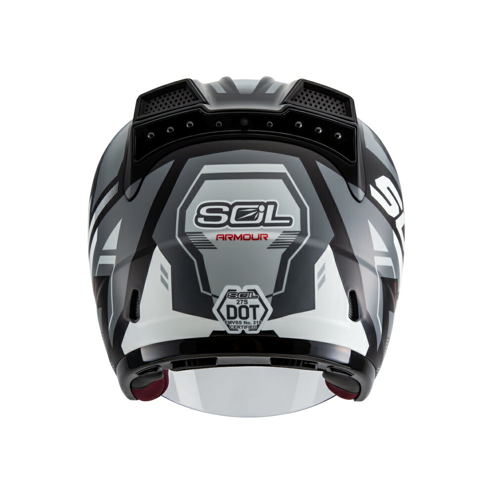 【SOL Helmets】27S開放式安全帽 (星艦_消光黑/灰紅) ｜ SOL安全帽官方商城 | SOL Helmets | 樂天市場Rakuten