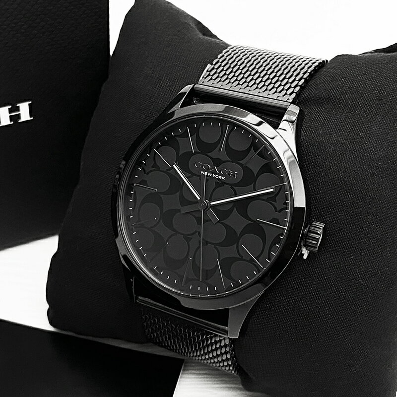 美國百分百【全新真品】COACH Baxter 手錶 C9569 網狀錶帶 專櫃精品 印花 39mm 黑色 CZ54 | 美國百分百直營店 ...