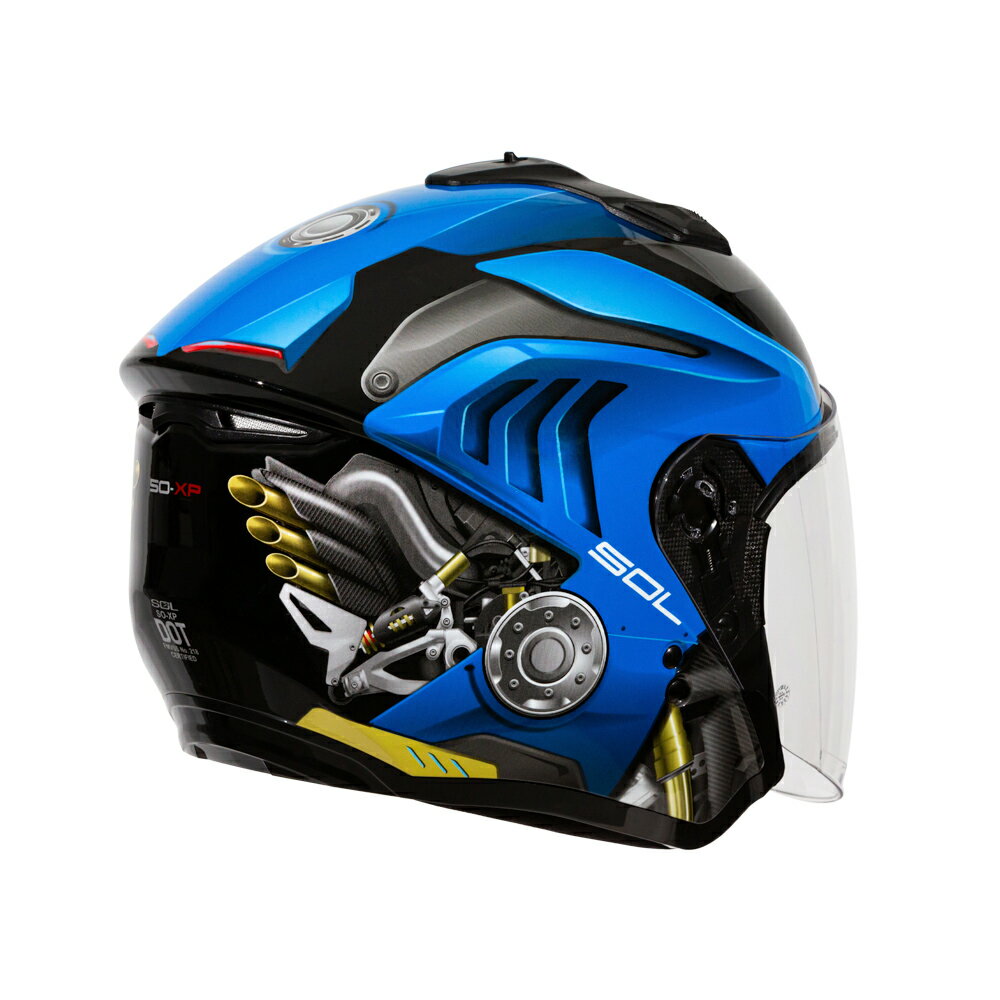 【SOL Helmets】SO-XP開放式安全帽 (動力_黑/藍) ｜ SOL安全帽官方商城 | SOL Helmets | 樂天市場Rakuten
