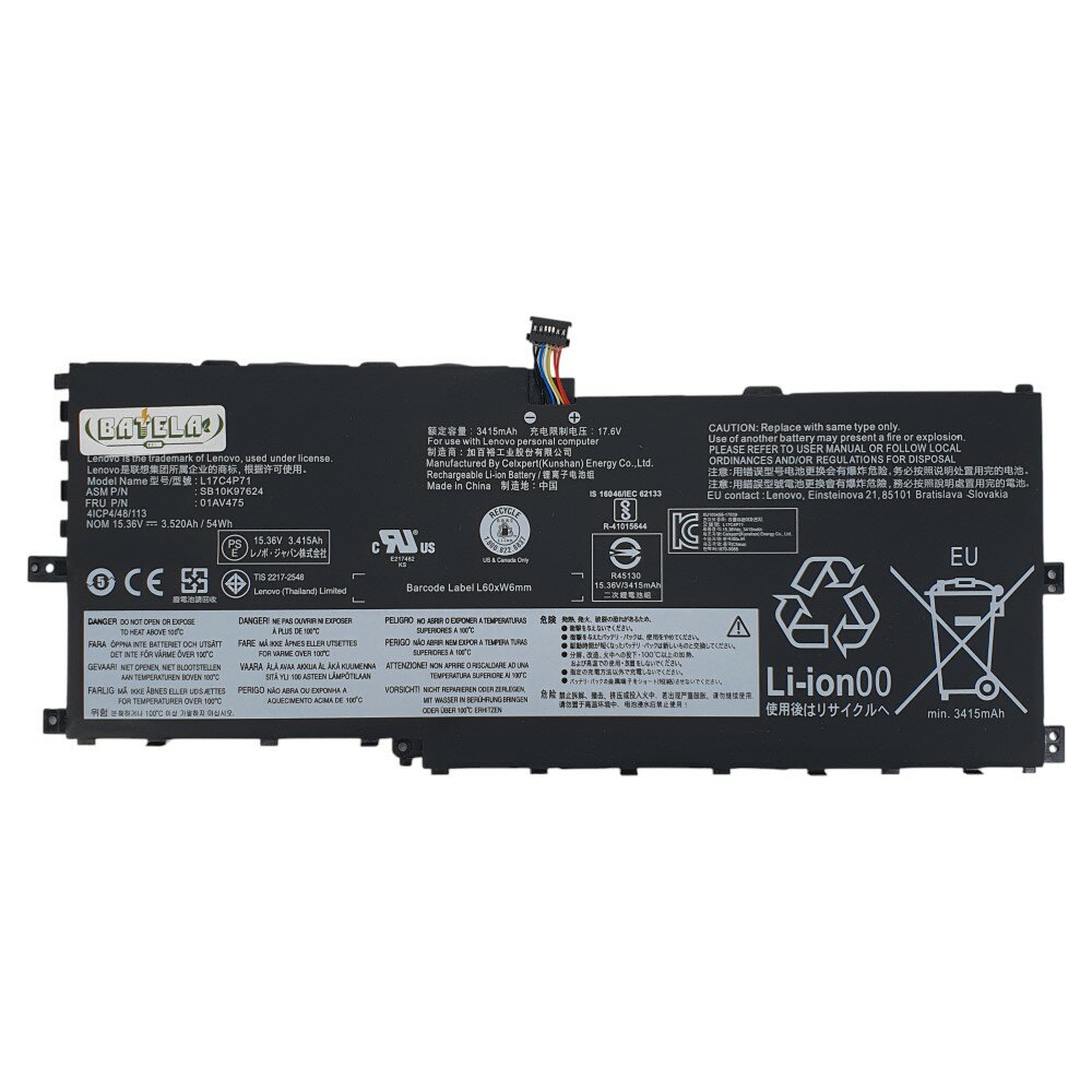 LENOVO 聯想 L17C4P71 原廠規格 電池 Thinkpad X1 YOGA Gen3 2018 L17M4P71 L17M4P73 ...