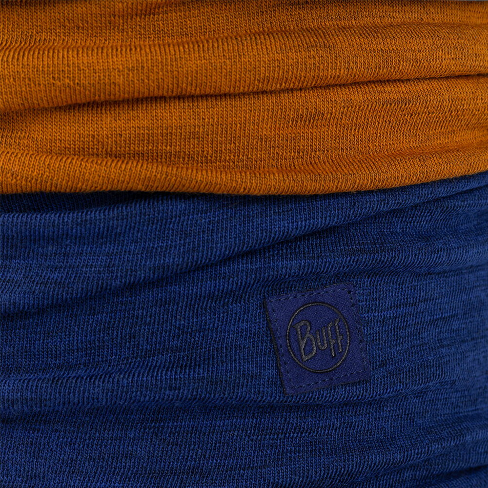 西班牙 《BUFF》Merino Move Multifunctional Neckwear 舒適繽紛 205 gsm 美麗諾羊毛頭巾 鋼藍橘 ...