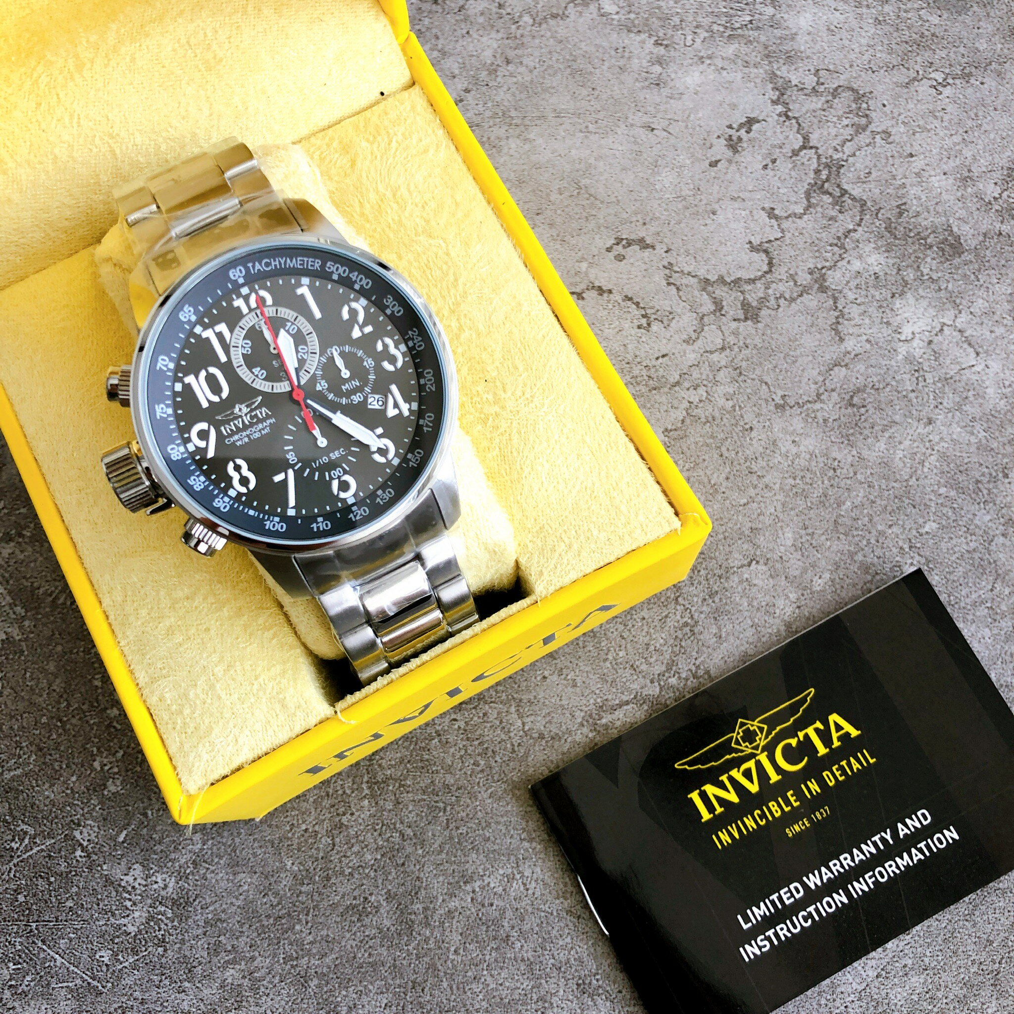 美國百分百【全新真品】INVICTA 大錶面 三眼計時 日期窗 不鏽鋼錶帶 精品手錶 腕錶 石英錶 28743 AY91 | 美國百分百直營店 ...