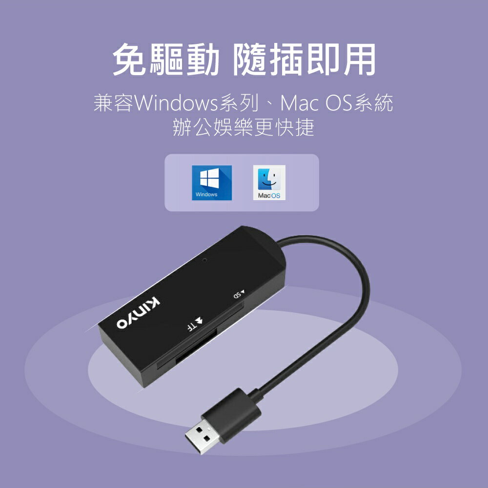 【KINYO】迷你雙槽讀卡機 (KCR-219) MicroSD SD卡 支援SDXC｜一年保固 | KINYO 官方旗艦店 | 樂天市場Rakuten