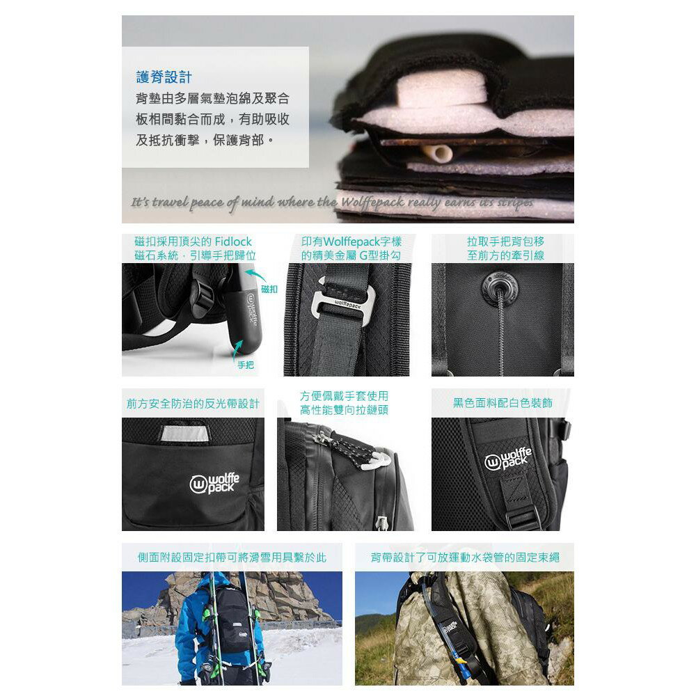 Wolffepack 休閒樂活旋轉後背包 Summit 16L +2L 運動水袋 含相機2110內袋 寬闊腰帶設計 | 帕樂斯 Palace ...