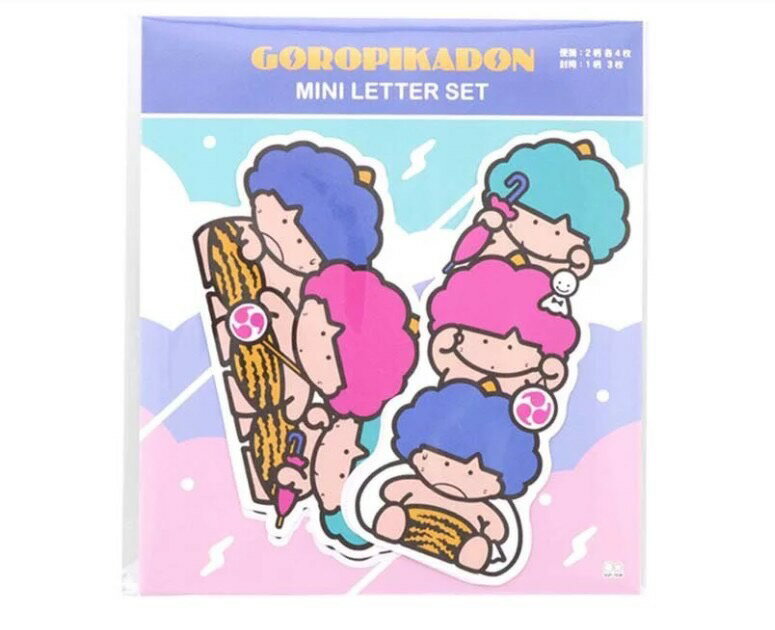 【震撼精品百貨】小雷公三兄弟_Goro Pika Don~日本三麗鷗sanrio 小雷公造型迷你信紙組-復古*69044 | 震撼日式精品百貨 ...