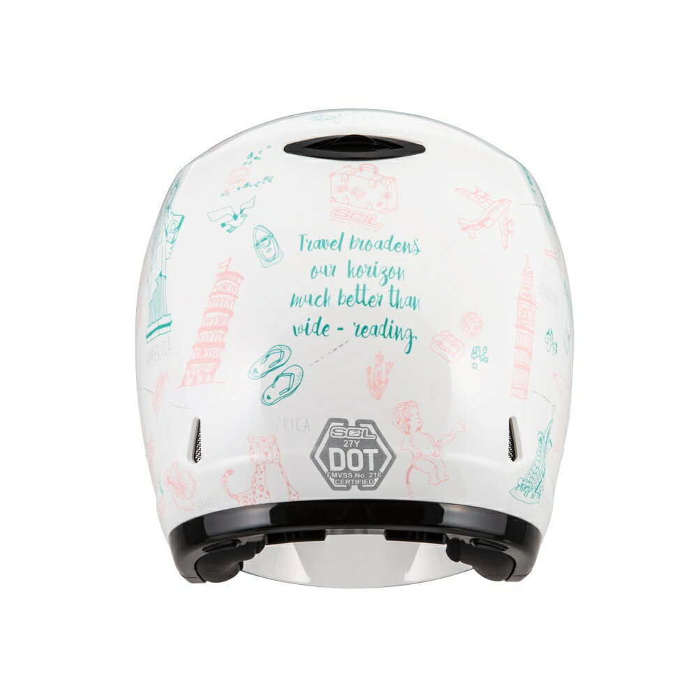 【SOL Helmets】27Y開放式安全帽 (環遊世界_白/粉) ｜ SOL安全帽官方商城 | SOL Helmets | 樂天市場Rakuten