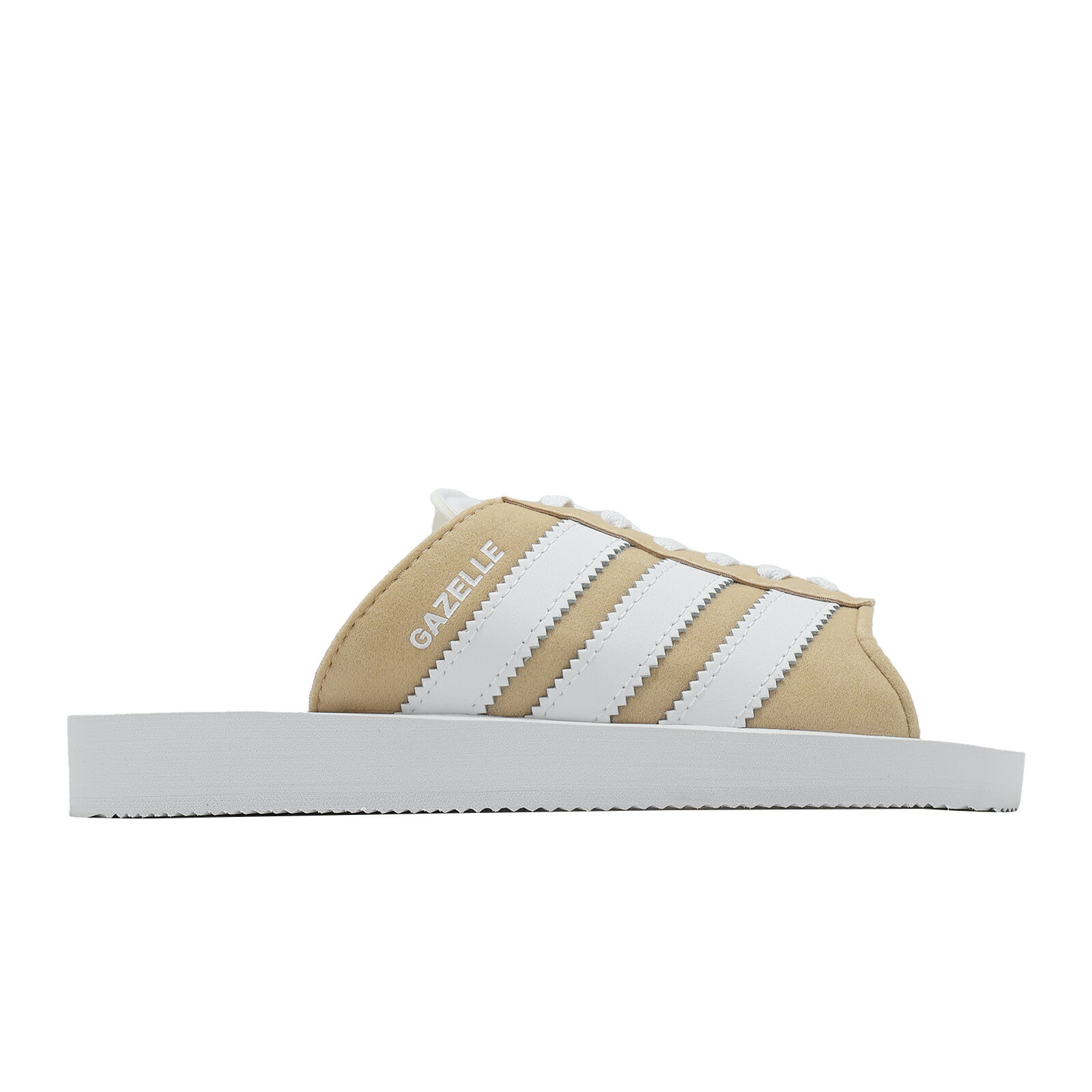 adidas 拖鞋 Gazelle Beach W 女鞋 杏色 白 休閒鞋 三葉草 愛迪達 JQ7422 | ACS跨運動 | 樂天市場Rakuten