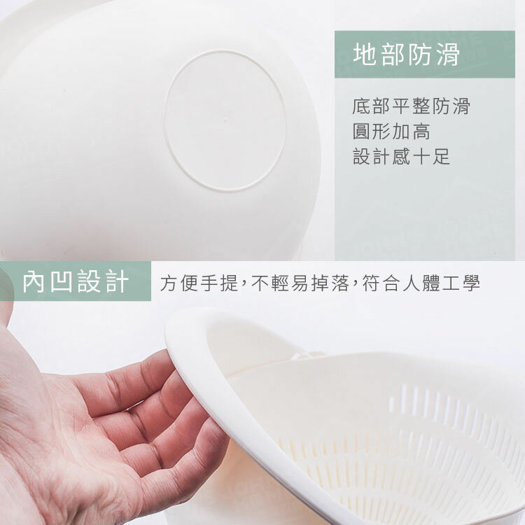 雙層旋轉蔬果瀝水籃洗米器 一層鏤空一層實心 洗菜籃 淘米器 洗米盆 瀝水盆 濾水籃 蔬果盆【ZC0301】《約翰家庭百貨 | 約翰家庭百貨直營 ...