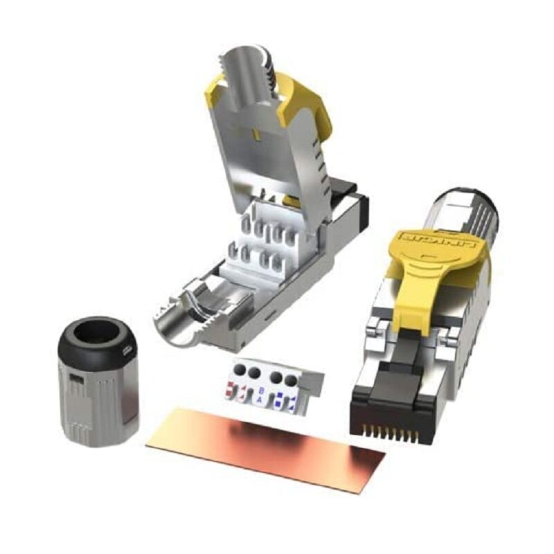 [2美國直購] LINKUP - [GHMT 和 DSX8000 認證] Cat8 以太網電纜連接器 12入 RJ45 免工具簡易端接插頭 ...