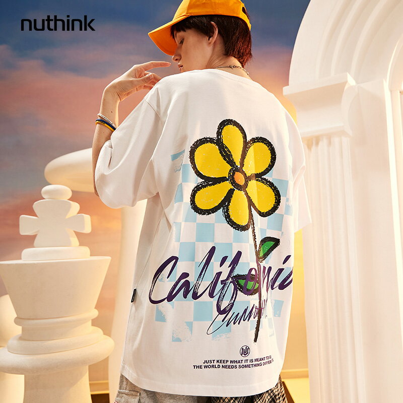 nuthink男女情侶裝寬松國潮短袖T恤男潮oversize潮牌夏季大碼半袖 | 協貿國際日用品生活11館 | 樂天市場Rakuten