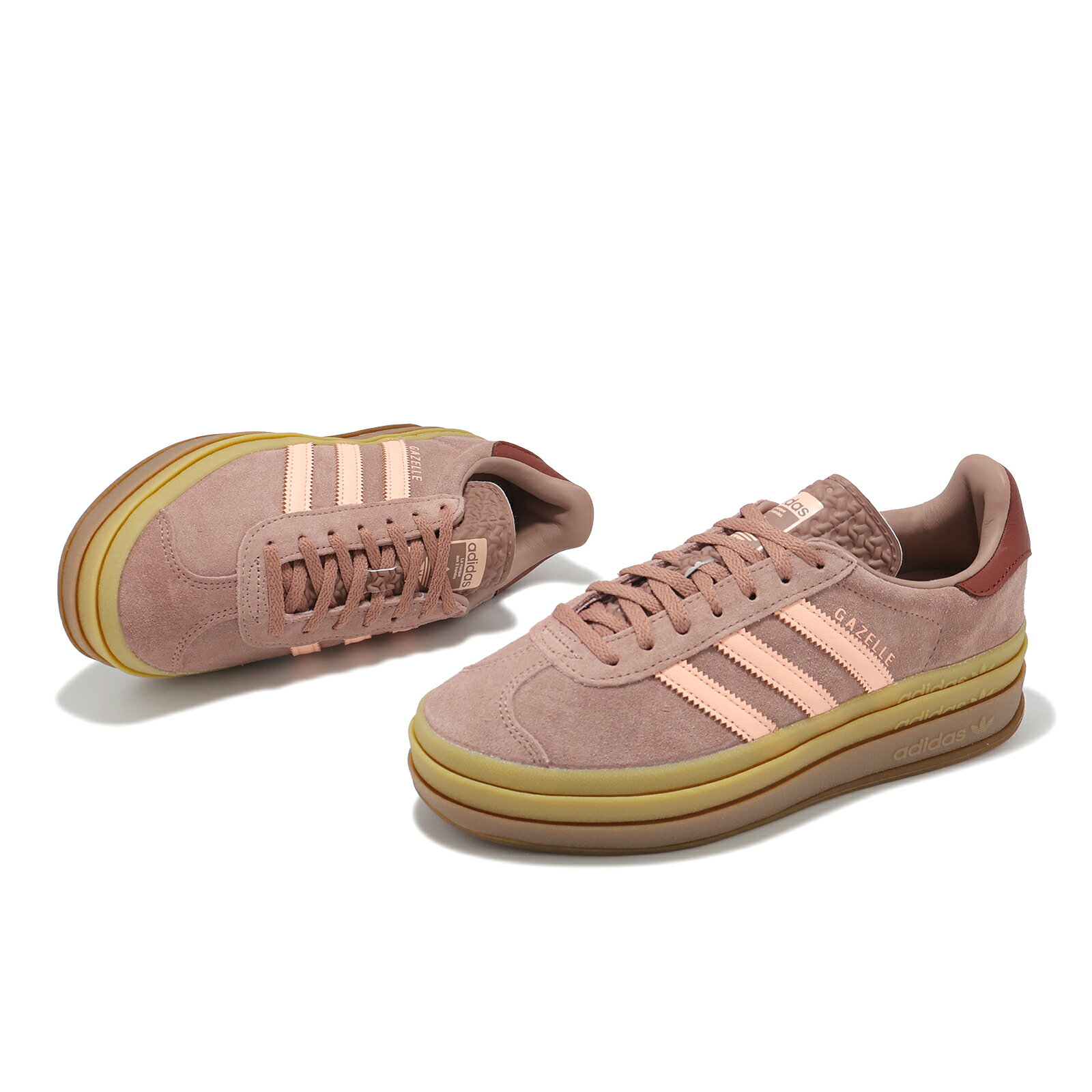 adidas 厚底德訓鞋 Gazelle Bold W 女鞋 藕粉 復古 增高 麂皮 休閒鞋 愛迪達 JH9666 | ACS跨運動 | 樂天 ...