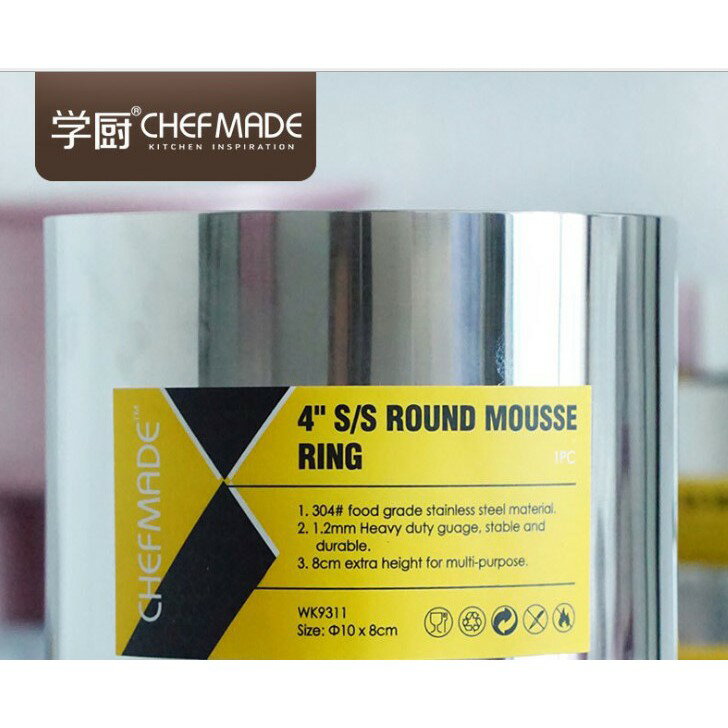 慕斯模 蛋糕模 4 6 8 吋 不鏽鋼 Chefmade 學廚 圓形 慕斯 圈 模具 WK 9311 9312 9313 | 歐培拉 | 樂天 ...