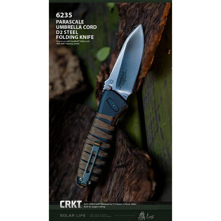 CRKT PARASCALE 傘繩D2鋼折刀 6235 bushcraft 不鏽鋼折刀 戰術折刀 EDC口袋刀 隨身工具 | 索樂生活 ...