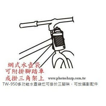 【eYe攝影】JENOVA 吉尼佛 TW-950 多功能水壺袋 網狀袋 可掛置於單車 腳架 腰帶 相機包 TW950 | 鋼普拉 eye攝影 ...