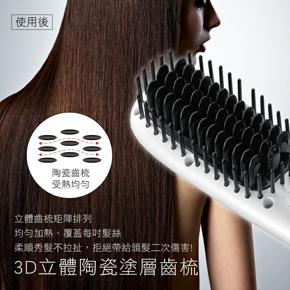 【KINYO】珍珠光溫控髮妝梳 (KHS-3301) 燙髮梳 電子梳 離子梳 直髮梳 ｜交換禮物 | KINYO 官方旗艦店 | 樂天市場Rakuten