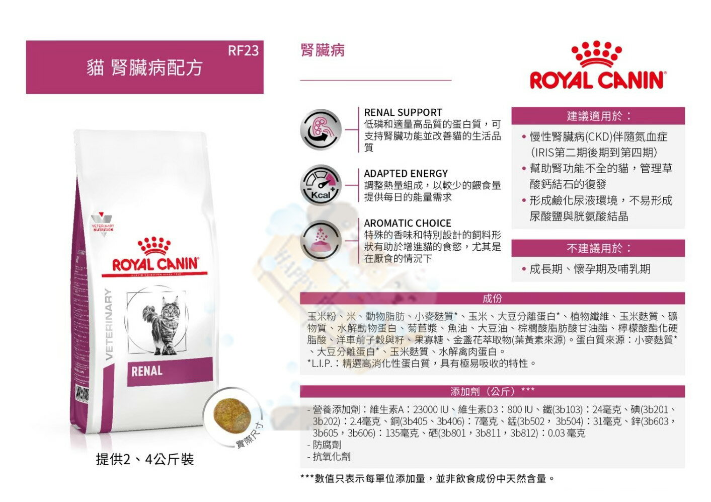 法國皇家ROYAL CANIN RF23 2kg/4kg 處方貓飼料 貓用腎臟配方飼料 | HAPPY Pet Shop | 樂天市場Rakuten