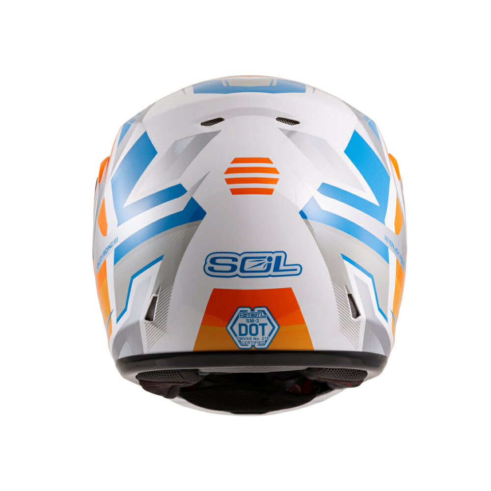 【SOL Helmets】SM-3可掀式安全帽 (原子動力_白/藍橘) ｜ SOL安全帽官方商城 | SOL Helmets | 樂天市場Rakuten