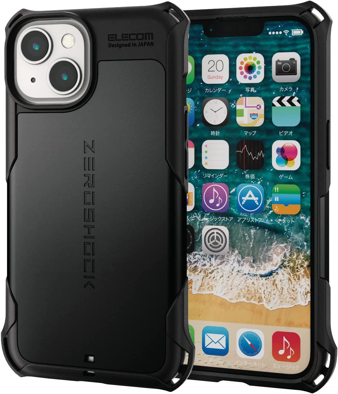 日本代購 空運 ELECOM ZEROSHOCK iPhone 14 13 耐衝擊 手機殼 保護殼 抗震 防摔 附保護貼 | 左東精品代購直營店 | 樂天市場Rakuten