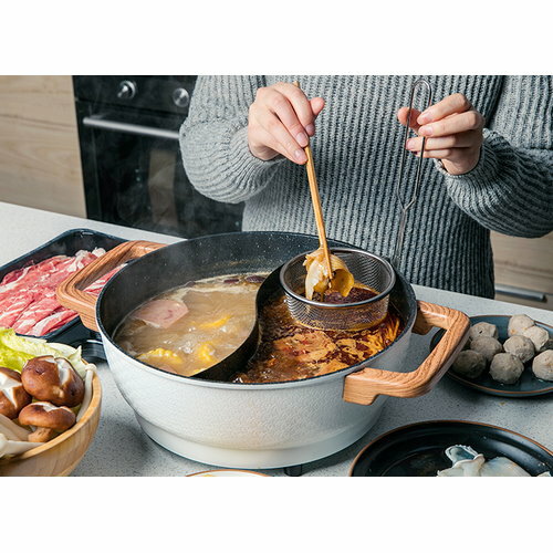 asdfkitty*日本 ECHO 不鏽鋼鍋邊濾網-燙青菜.煮火鍋.涮肉.蛤蜊-不怕失蹤-日本正版商品 | asdfkitty可愛家精品店直營店 | 樂天市場Rakuten