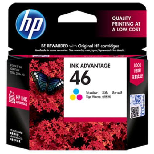HP㊣原廠墨水匣CZ637AA黑色/CZ638AA彩色 (NO.46)(顏色任選)適用HP Deskjet 2020hc / 2520hc ...