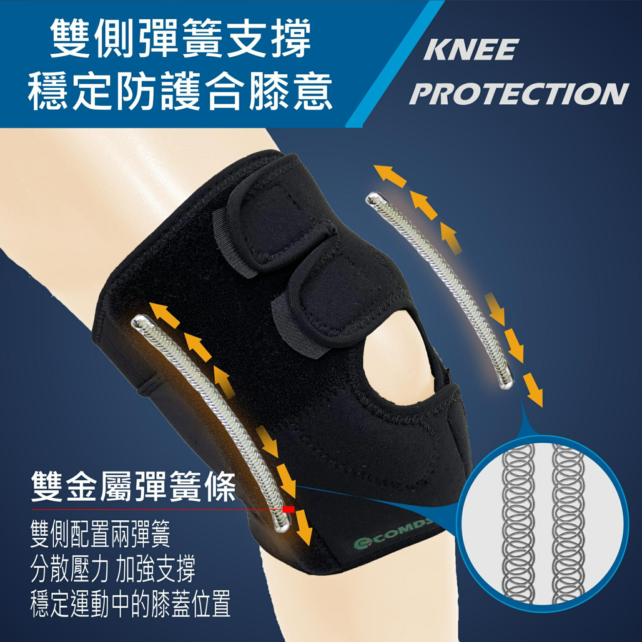 【康得適-COMDS】VU-703 開放式纖薄護膝 MIT微笑標章認證 | 輔匠先生醫材館 | 樂天市場Rakuten