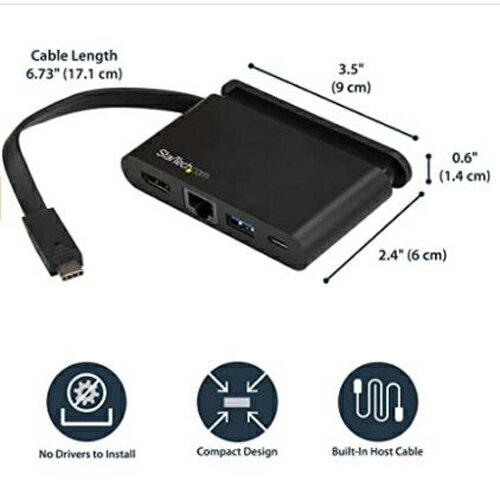 [2美國直購] StarTech.com USB C Multiport Adapter Portable USB-C Dock with ...