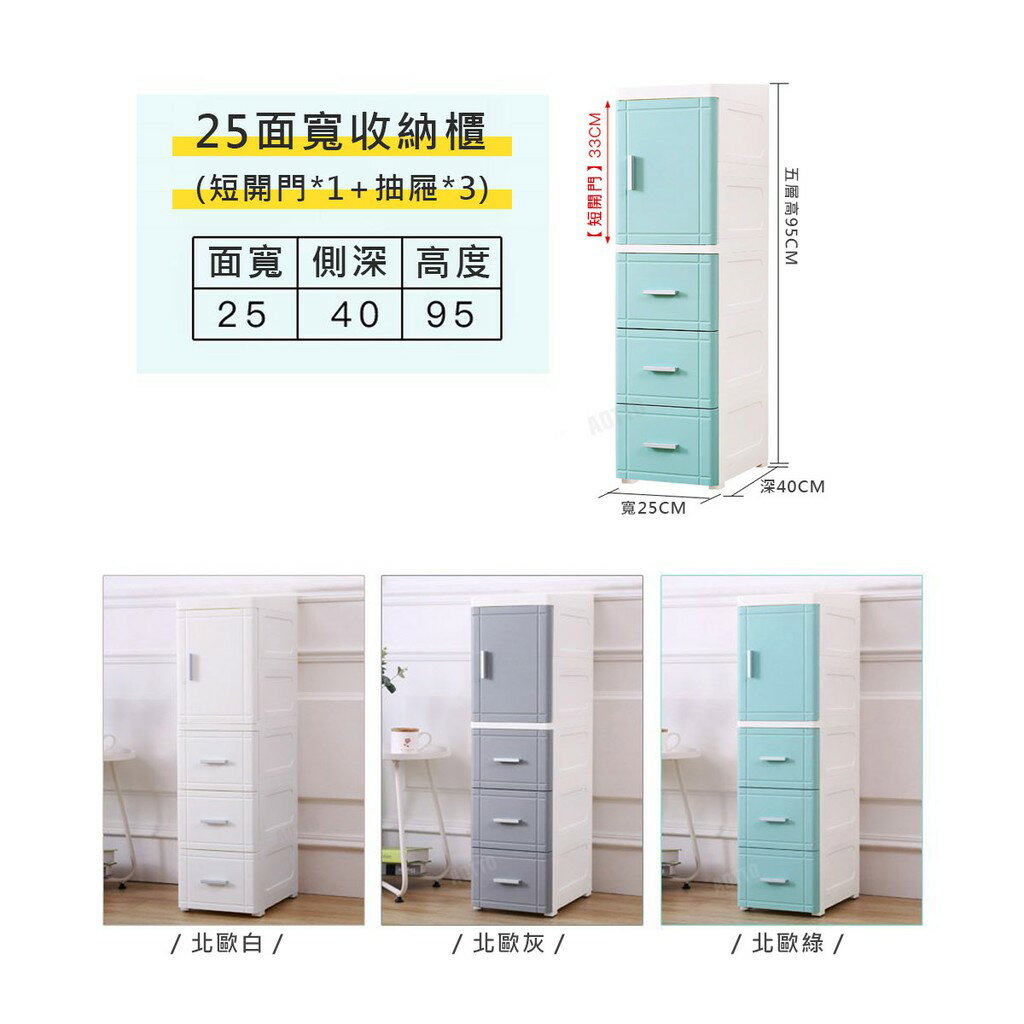 【AOTTO】25面寬夾縫開門抽屜收納櫃 附輪 (夾縫收納 儲物櫃 大容量) | AOTTO創意家居 | 樂天市場Rakuten