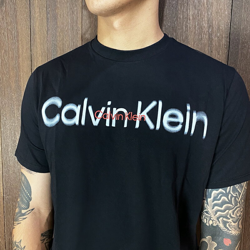 美國百分百【全新真品】Calvin Klein 短袖 棉質 T恤 CK 上衣 logo 天空 短T 黑色 CN09 | 美國百分百直營店 ...
