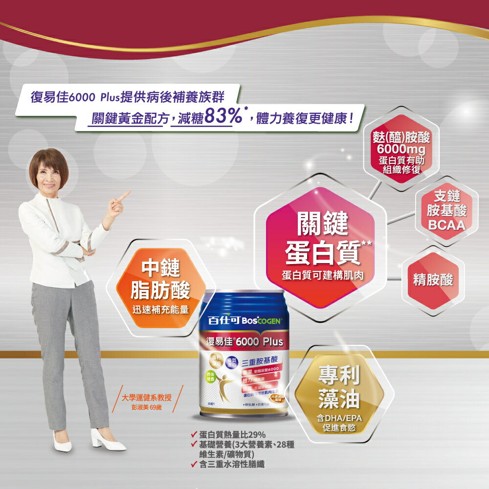 【百仕可】復易佳6000 Plus營養素(大麥減糖配方) 250mlx24罐/箱購 EAA升級配方【壹品藥局】 | 壹品藥局直營店 | 樂天市場Rakuten