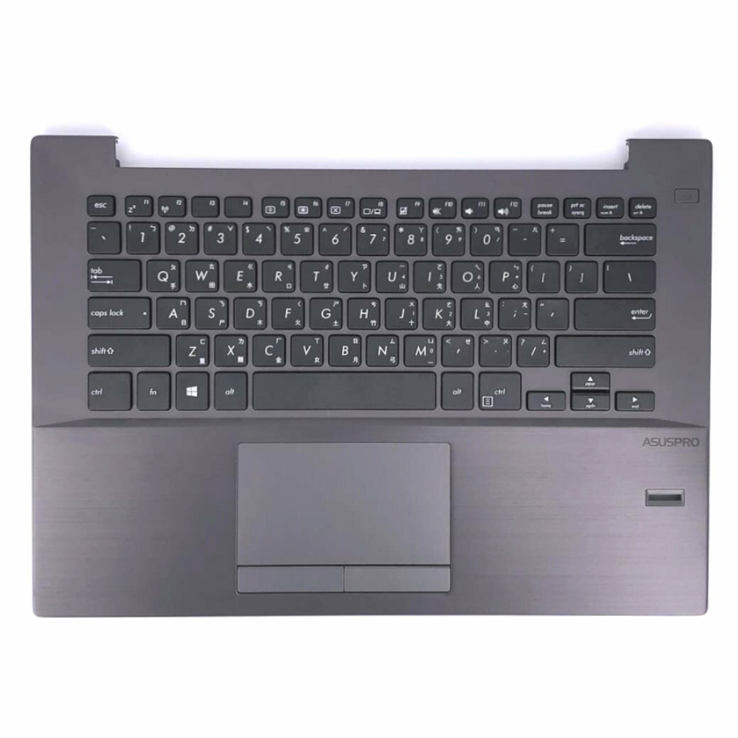 ASUS PU401 指紋辨識 灰色 C殼 繁體中文 鍵盤 PU401L PU401LA MP-12C73RC-920W 0KNB0 ...