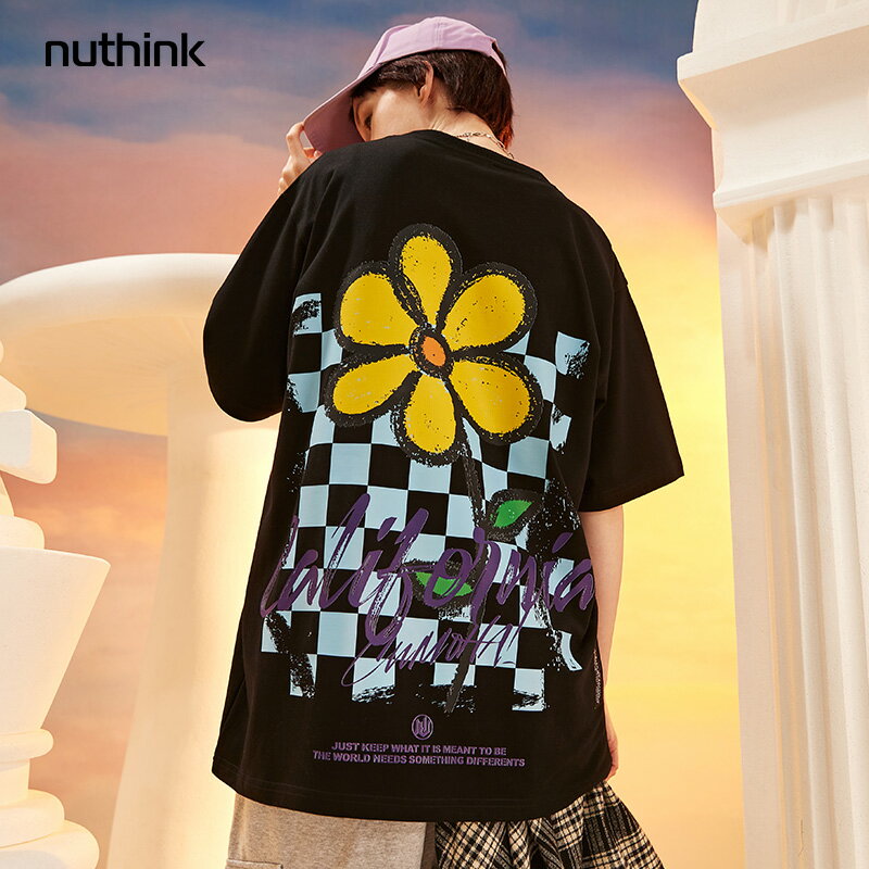 nuthink男女情侶裝寬松國潮短袖T恤男潮oversize潮牌夏季大碼半袖 | 協貿國際日用品生活11館 | 樂天市場Rakuten