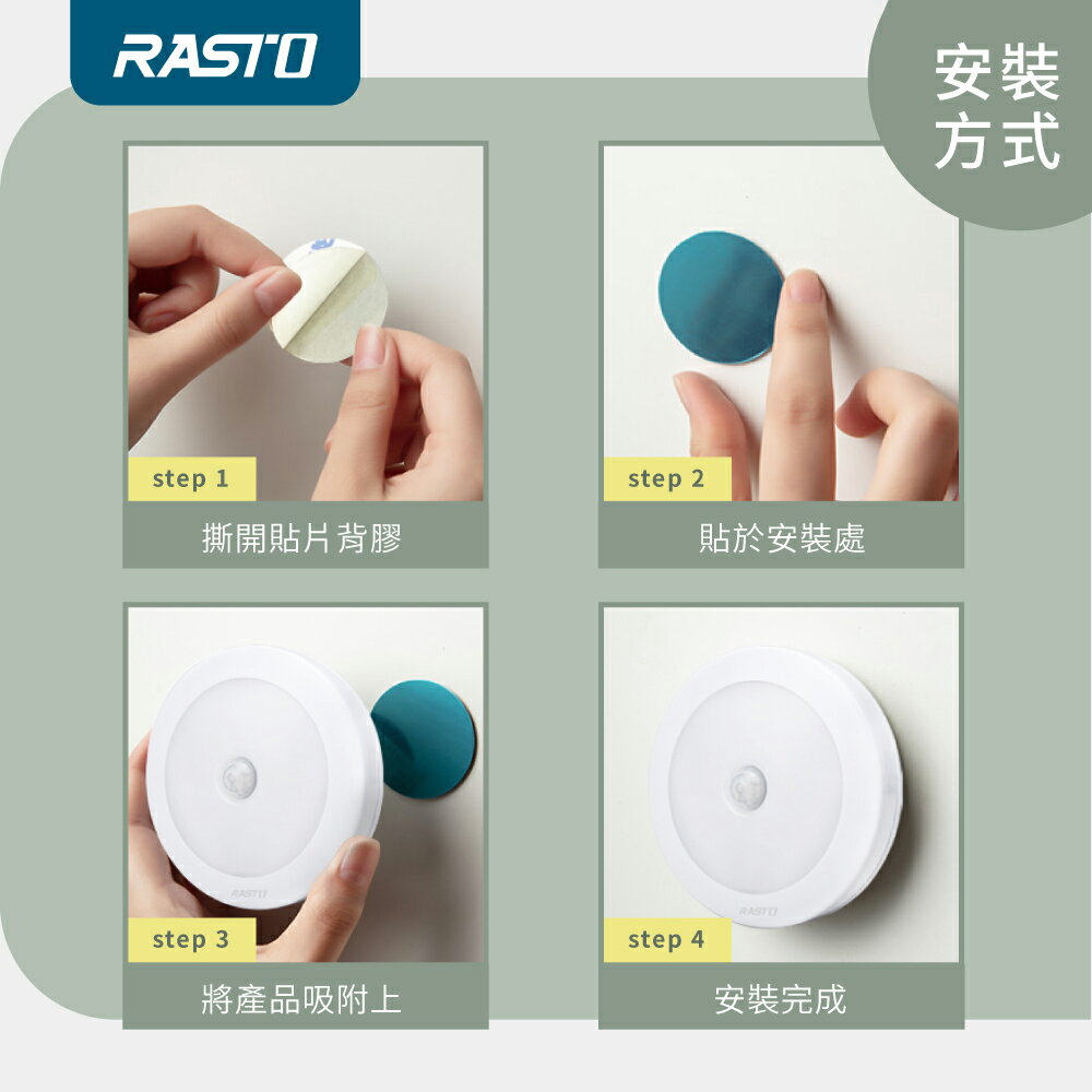 RASTO/AL1/圓形LED六燈珠磁吸感應燈/白光/黃光/磁吸式/感應燈/安裝方便/節能省電/智能偵測 | 伊爾資訊直營店 | 樂天市場Rakuten