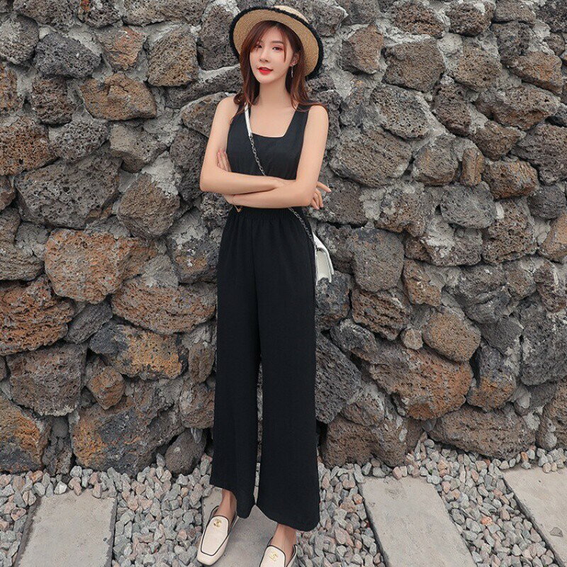 方領素面連身褲【908】春夏新款韓系露肩氣質顯瘦無袖連身長褲 寬褲 連體褲 闊腿褲 連衣褲 女生衣著 PAPi | 優品優選 | 樂天市場 ...