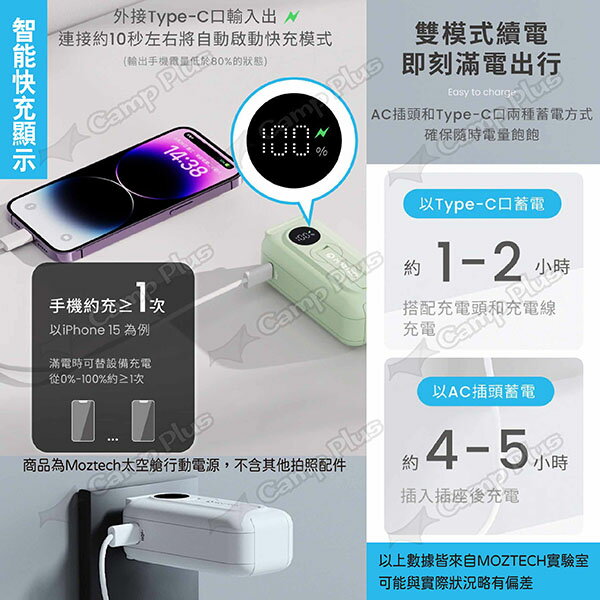 【Moztech】太空艙行動電源 Lightning/Type-c 多色 太空艙 輕巧多功能口袋行動電源 露營 悠遊戶外 | 悠遊戶外露營生活館直營店 | 樂天市場Rakuten