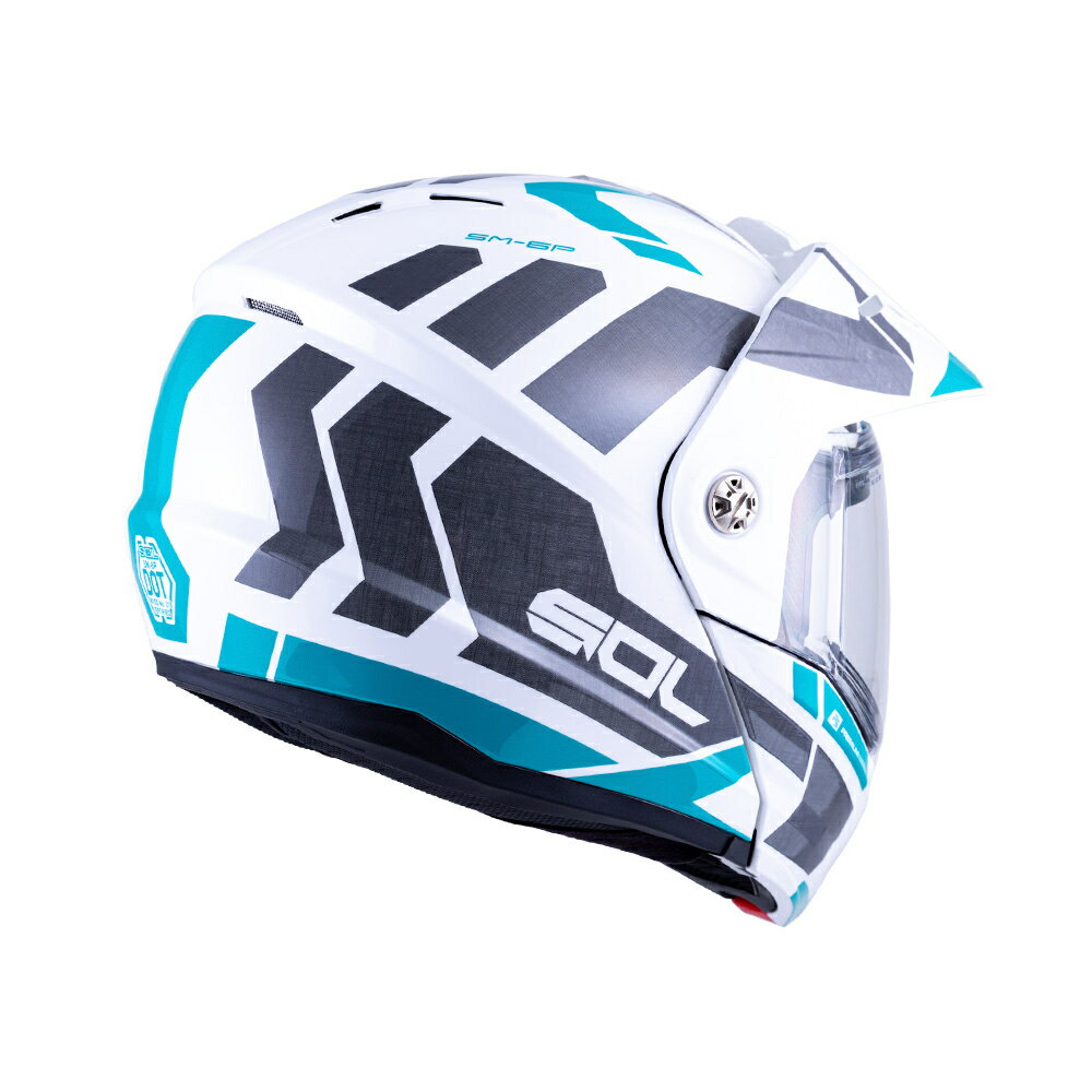 【SOL Helmets】SM-6P複合可掀式安全帽 (前衛者_白/綠) ｜ SOL安全帽官方商城 | SOL Helmets | 樂天市場Rakuten