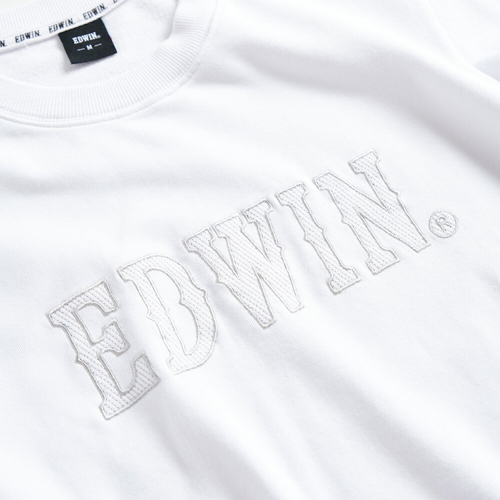 EDWIN EDGE 車縫 BOX LOGO厚長袖T恤-男款 白色 | EDWIN官方旗艦店直營店 | 樂天市場Rakuten
