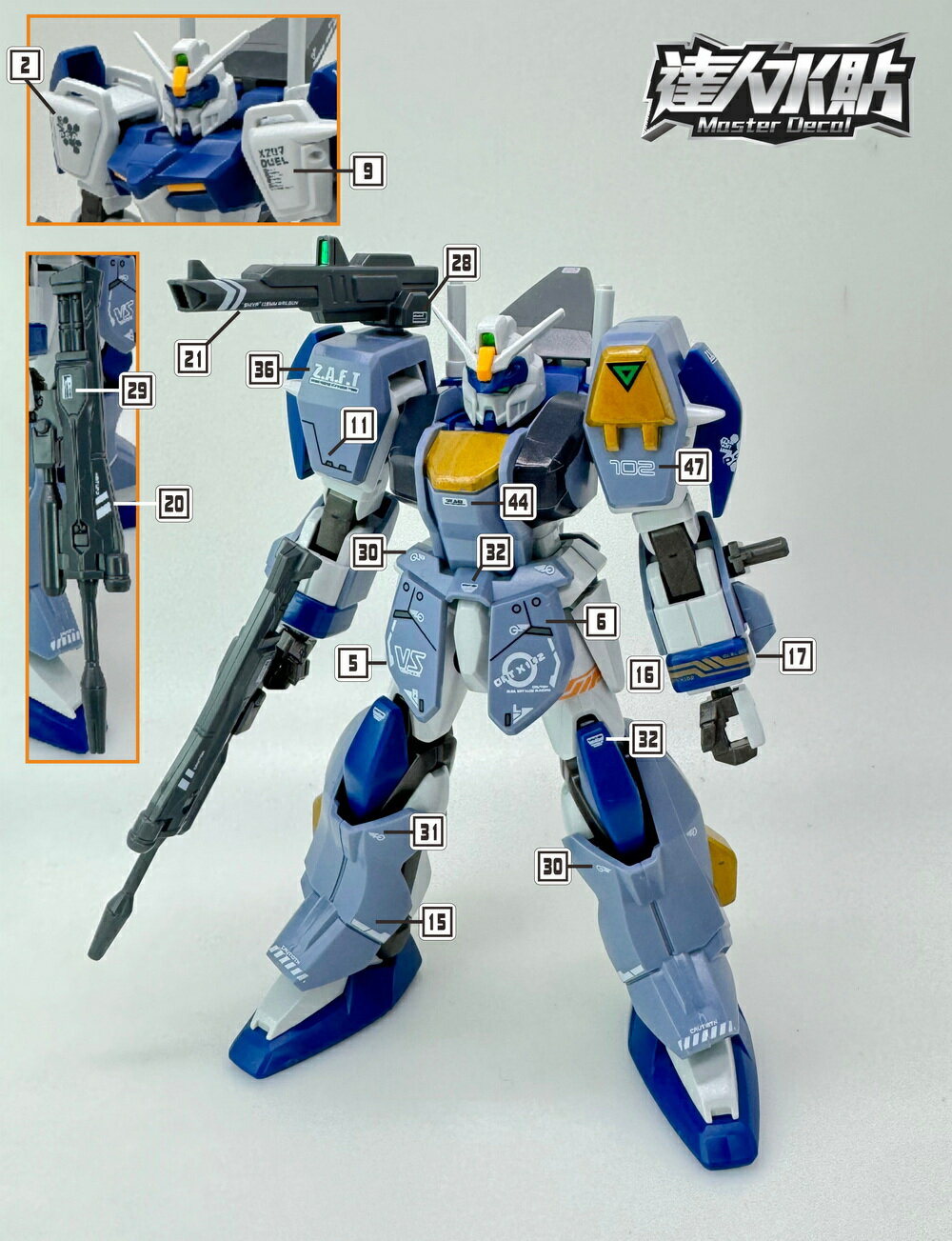 【鋼普拉】現貨 大林水貼 螢光水貼 鋼彈SEED HG 1/144 R02 DUEL GUNDAM 決鬥鋼彈 突擊裝甲 | 鋼普拉 eye攝影 ...