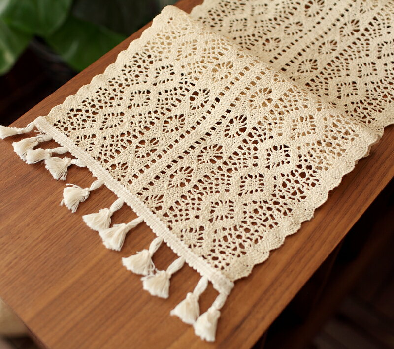 桌旗 美式鄉村唯美鏤空桌旗桌帶裝飾巾森系電視櫃茶几鞋櫃防塵拍攝道具【HZ4298】 | 好再來直營店 | 樂天市場Rakuten