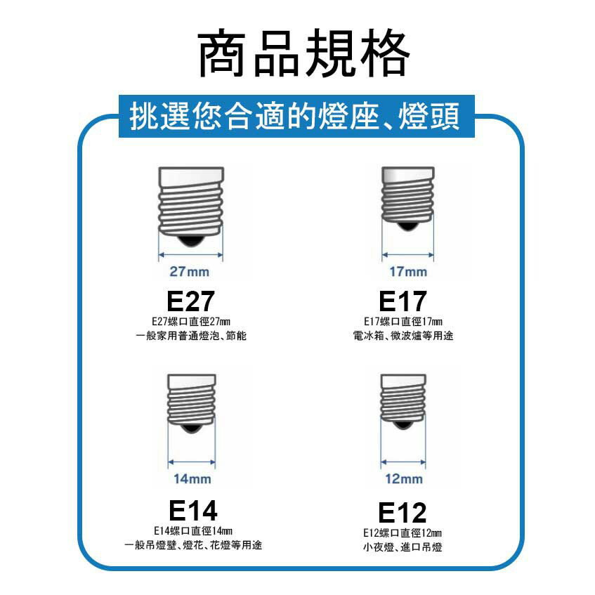 LED燈泡轉接頭｜多款｜台灣現貨｜E27｜E17｜E14｜E12｜燈頭轉接頭｜ | 宸亮光電 | 樂天市場Rakuten