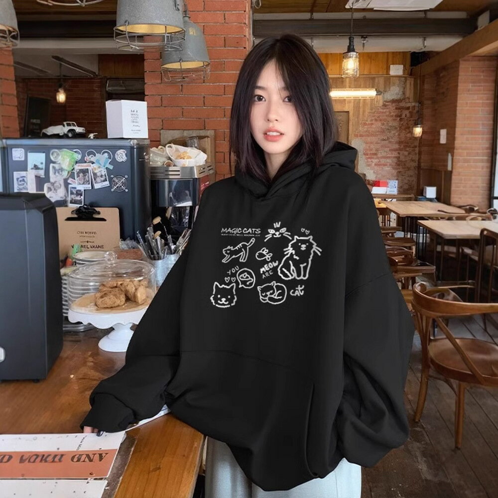 【重磅加絨】連帽衛衣 女衛衣 加絨衛衣 秋冬衛衣 美式衛衣 寬鬆衛衣 慵懶風 加厚保暖 寬鬆版型 秋冬內搭外穿 | 滿天星百貨 | 樂天市場 ...