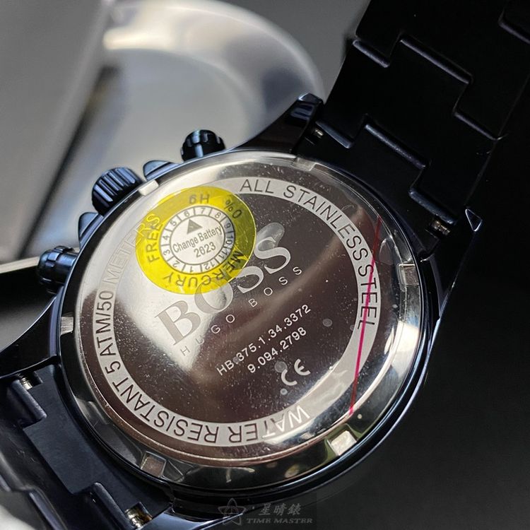 點數9%★BOSS手錶,編號HB1513758,42mm寶藍圓形精鋼錶殼,寶藍色三眼, 時分秒中三針顯示, 運動錶面,寶藍精鋼錶帶款,曠世鉅作 ...