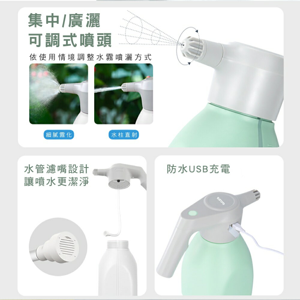 【KINYO】多功能/酒精自動噴灑器 (KFD-1811) 大面積噴灑 噴嘴可調節 可加酒精 消毒水 ｜澆花器 防疫 | KINYO 官方旗艦店 | 樂天市場Rakuten
