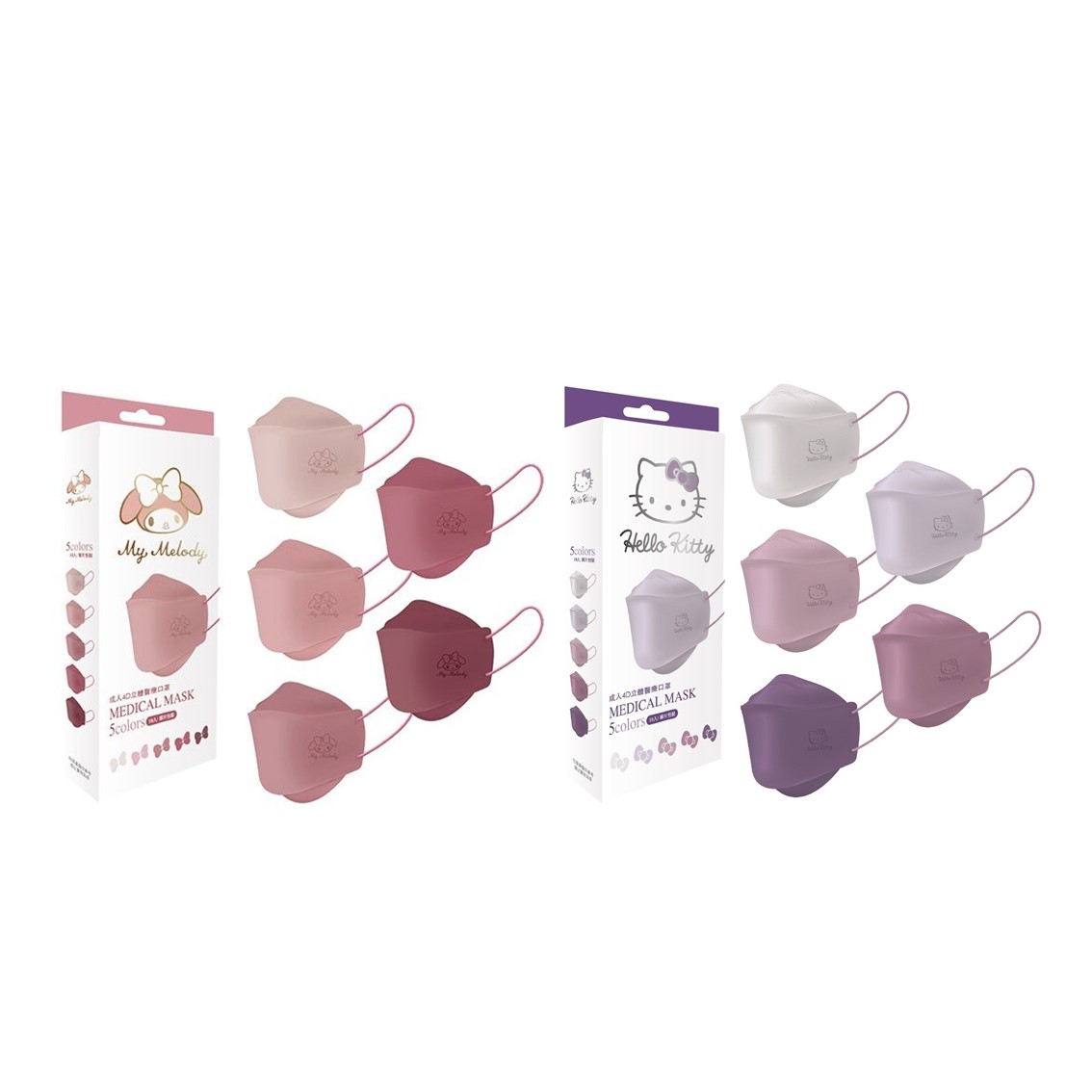 EYL'S 艾爾絲 4D成人立體口罩 10入/盒 美樂蒂 凱蒂貓 成人口罩 韓版 KF94 立體口罩 醫用 立赫藥局 | 立赫健保藥局 | 樂天市場Rakuten