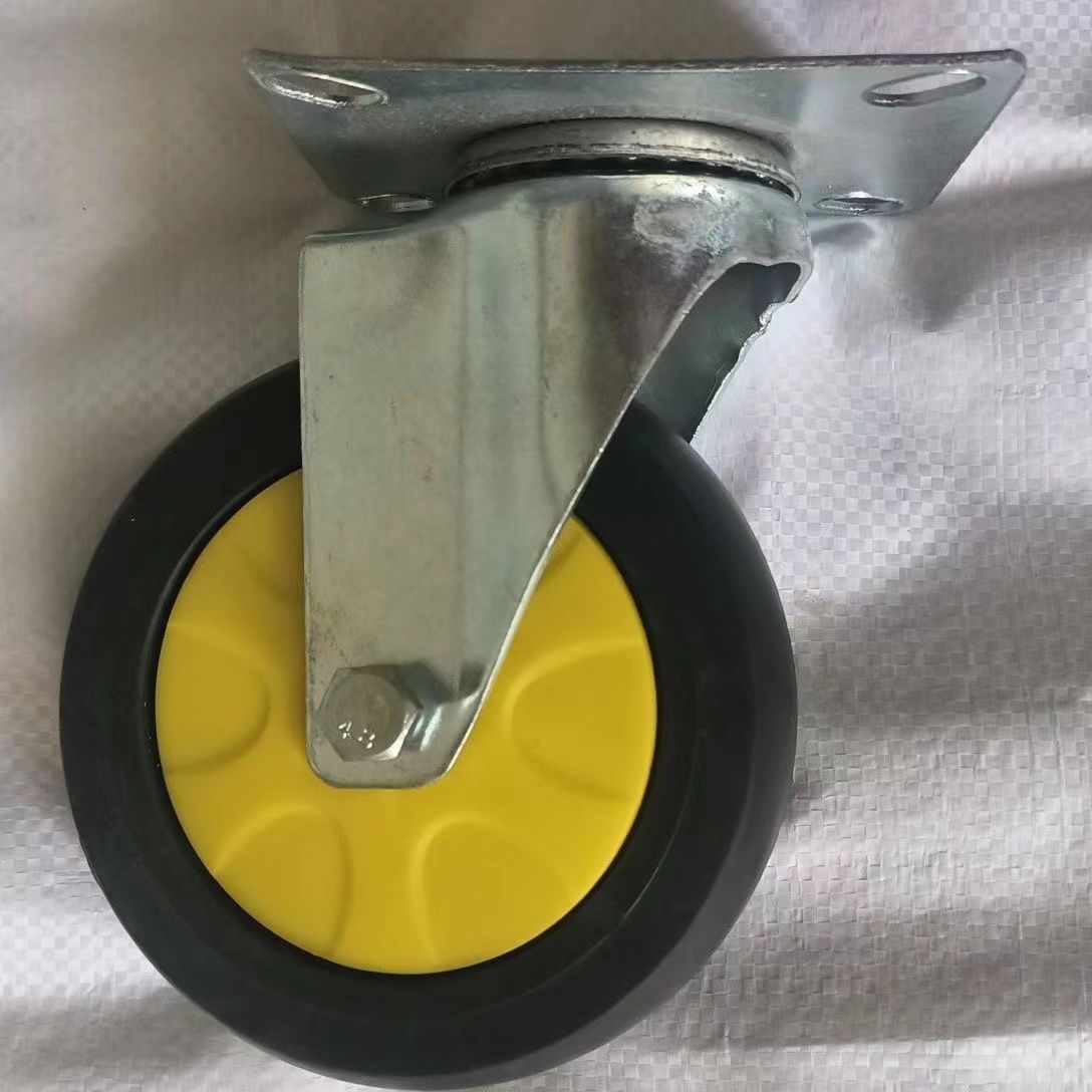 免運 輪子 推車輪 平板車輪 4寸5寸手推車平板車靜音橡膠輪耐磨小推車加重輪子加厚萬向輪定向工廠直銷 開立發票 特惠/售後保障Z1223 ...